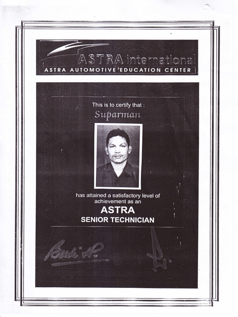 Sertifikat Astra | PDF