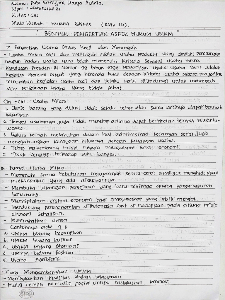 RMK Putu Emilyana Stasya Astinia 131 c10 | PDF