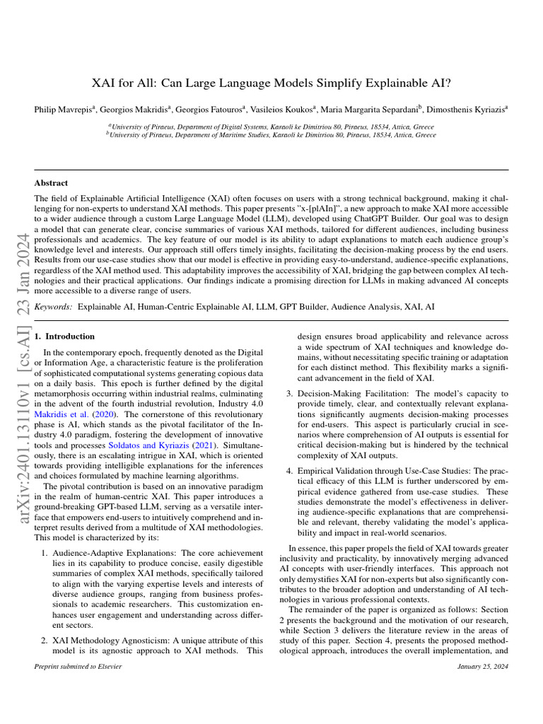 XAI For All: Can Large Language Models Simplify Explainable AI? | PDF | Artificial Intelligence ...