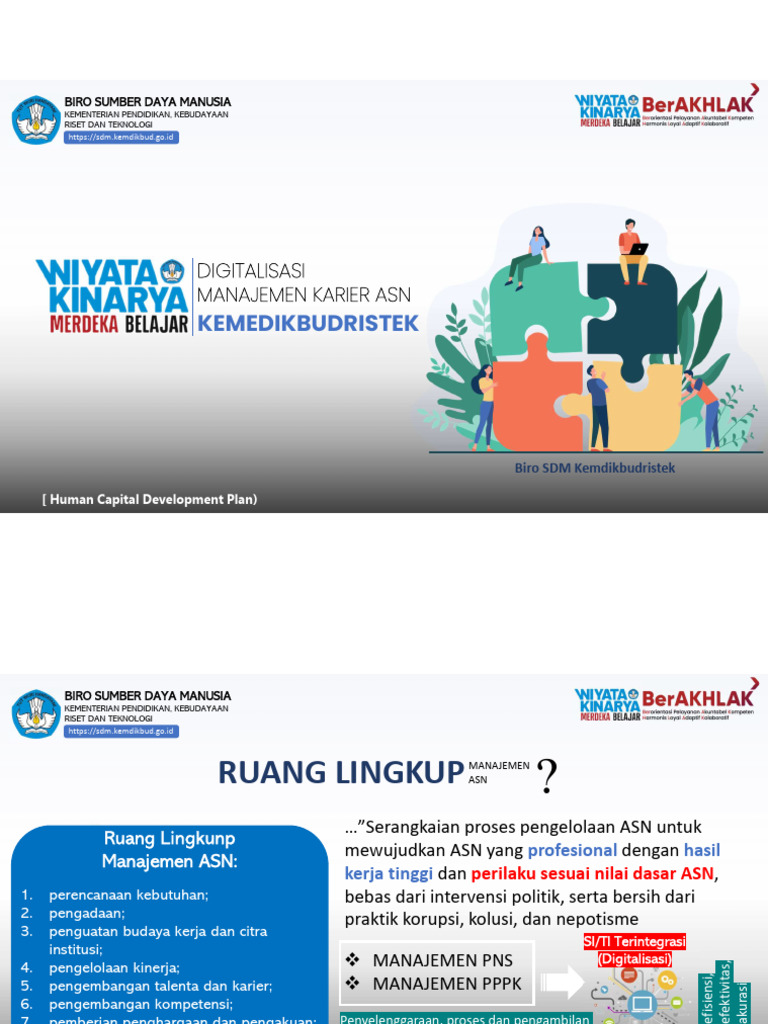 Digital Manajemen Karier ASN Kemendikbudristek | PDF