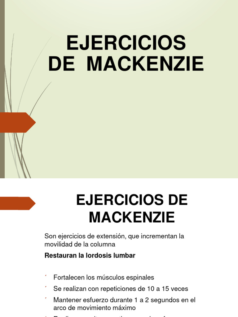 Ejercicios de Mckenzie | PDF | Rodilla