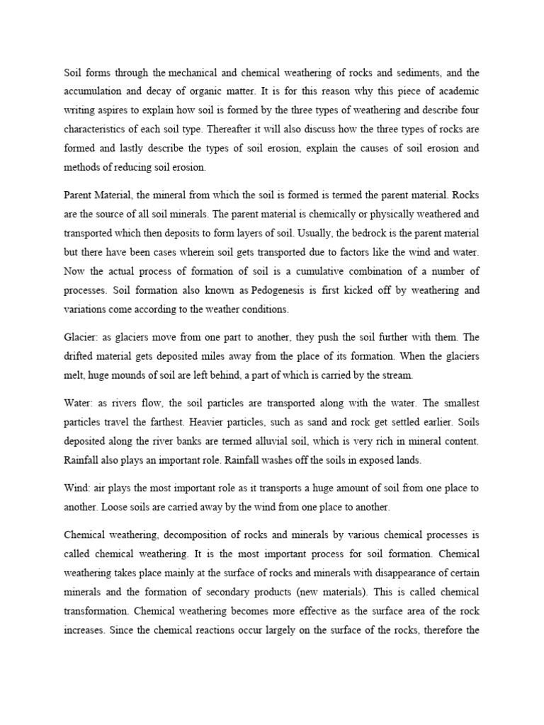 Soil forms through the | Download Free PDF | Rock (Geology) | Weathering