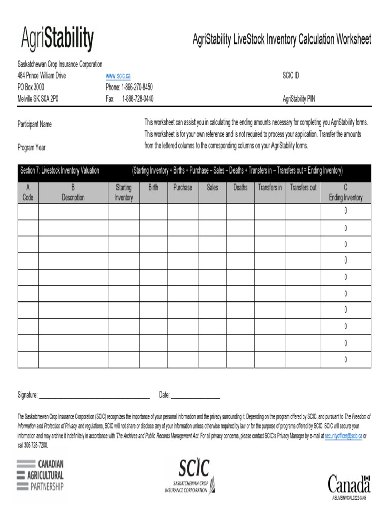 As Livestock Inventory Calculation Form | Download Free PDF | Privacy