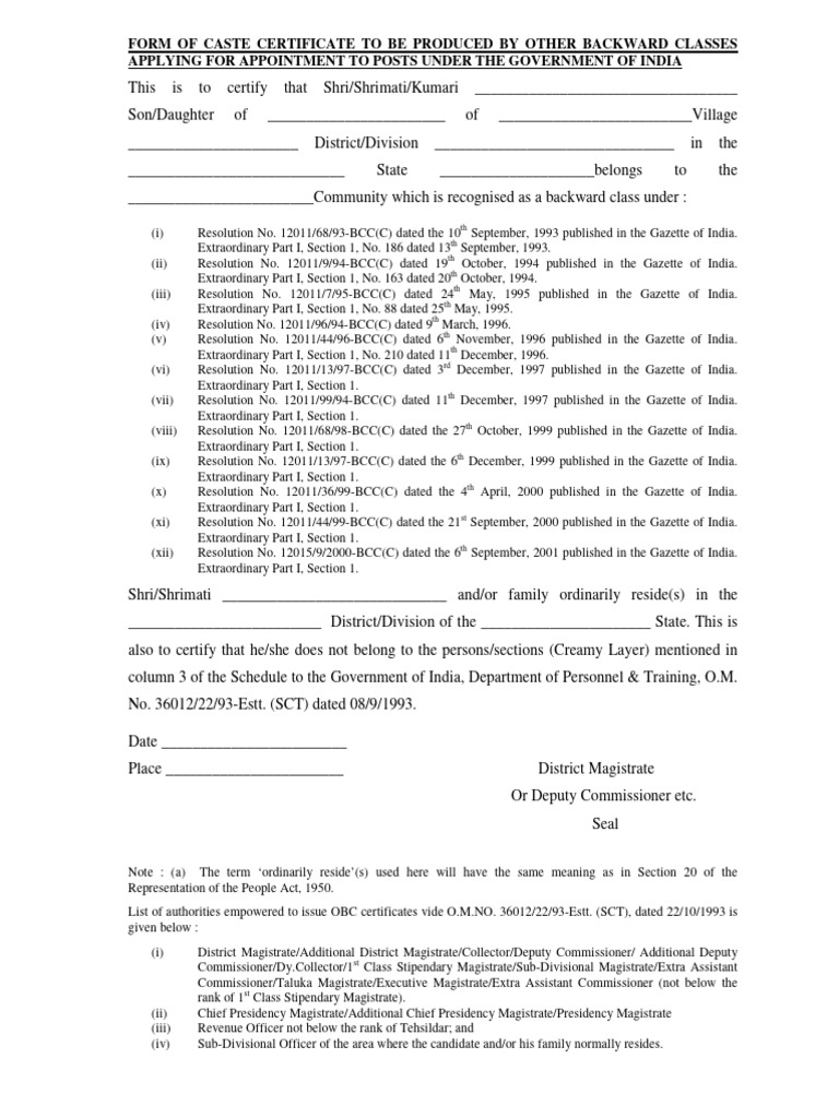 HP Obc | Download Free PDF | Government | Government Of India