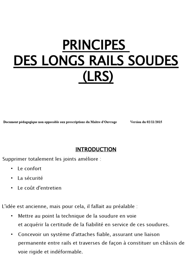 Principes Des LRS | PDF | Dilatation thermique | Ingénierie mécanique