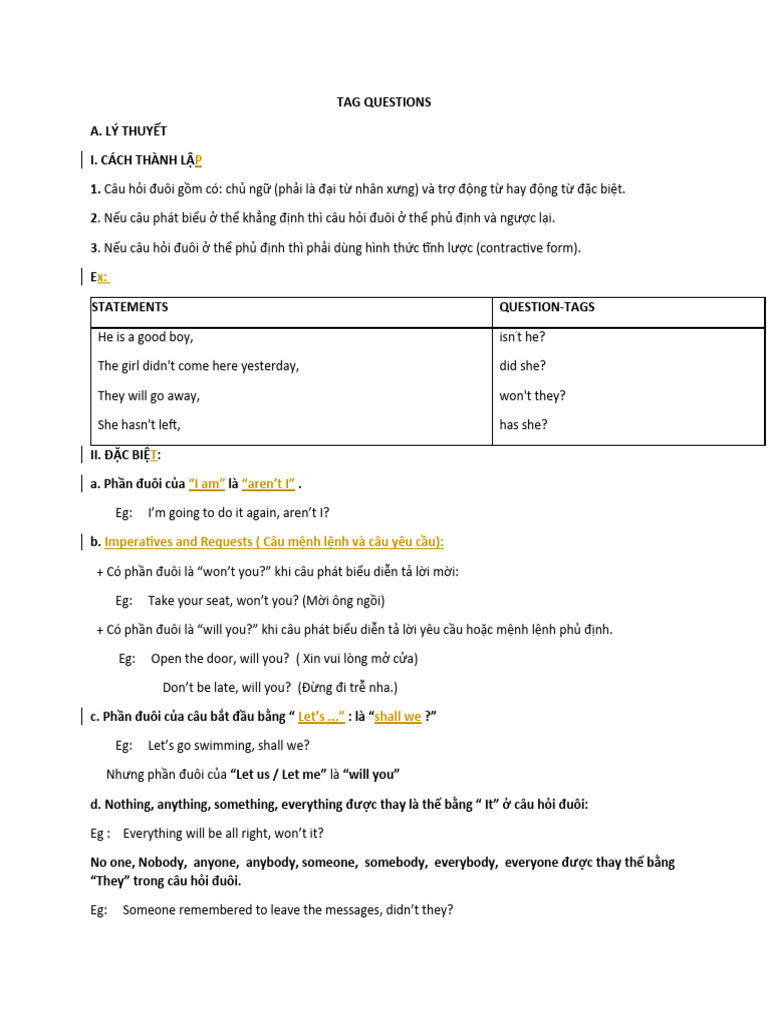 Tag Questions-Htht | PDF