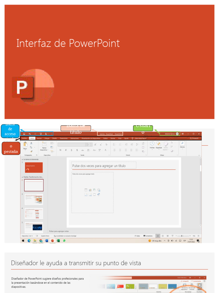 Interfaz - PowerPoint | PDF | Microsoft PowerPoint | Microsoft Office
