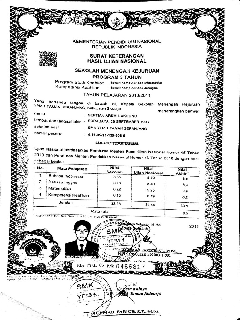 Transkrip Nilai SKHU | PDF