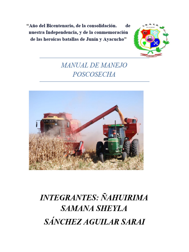 Manual de Poscosecha | PDF | Cosecha | Alimentos