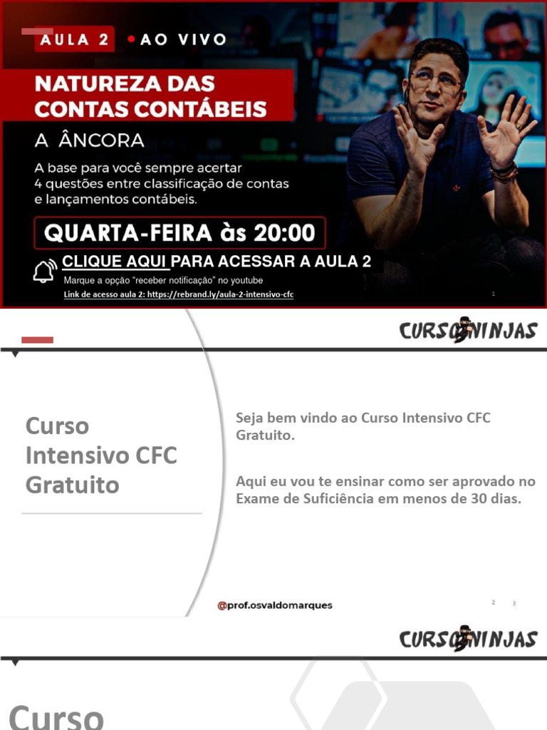 Aula 2 - Curso Intensivo CFC GRATUITO 2024.1 | PDF | Contabilidade | Economia de negócios