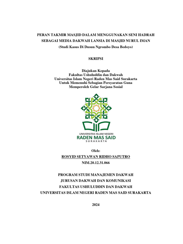 Skripsi Rosyid Setyawan Ridho | PDF