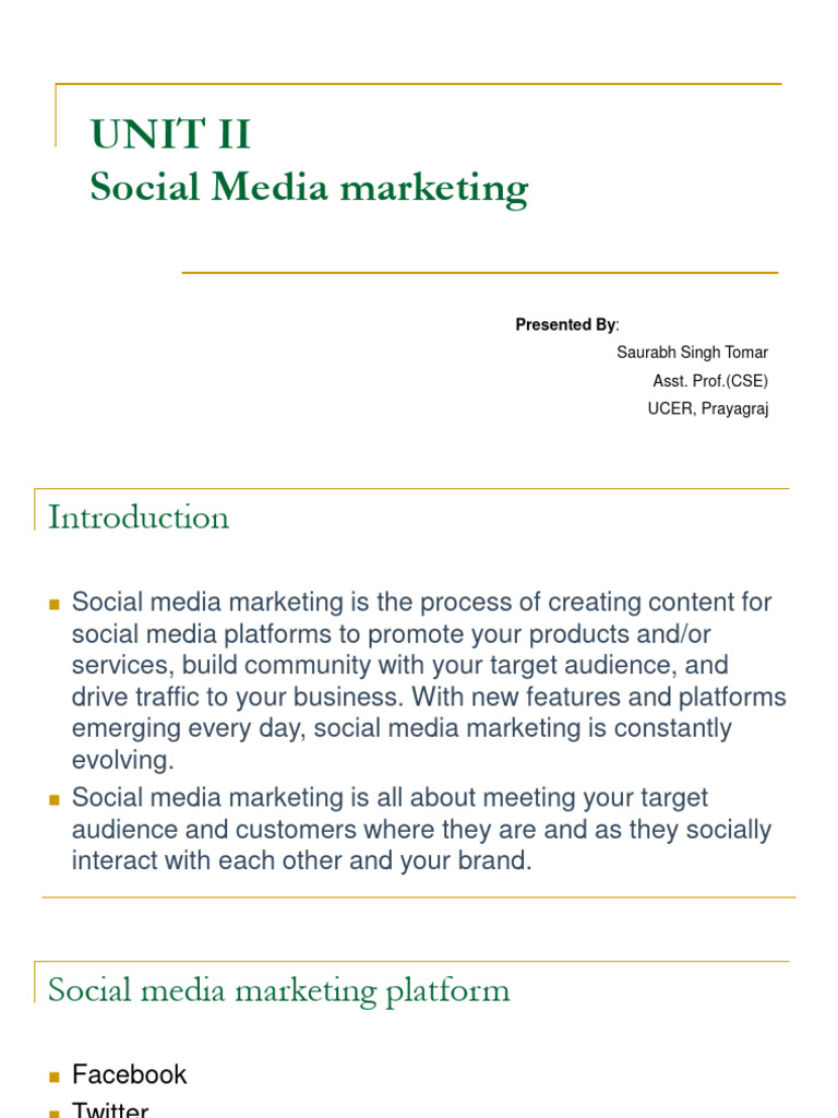 DSMM Unit 2 | PDF | Social Media Marketing | Popular Culture & Media Studies