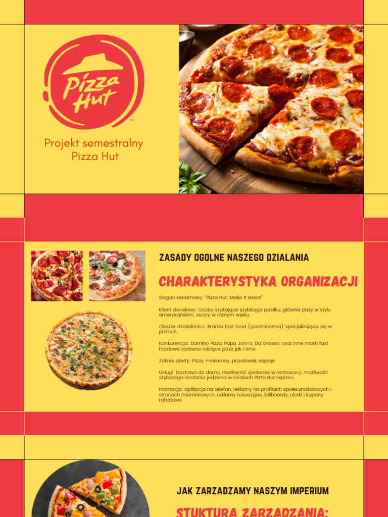 Projekt Semestralny Analiza Pizza Hut | PDF