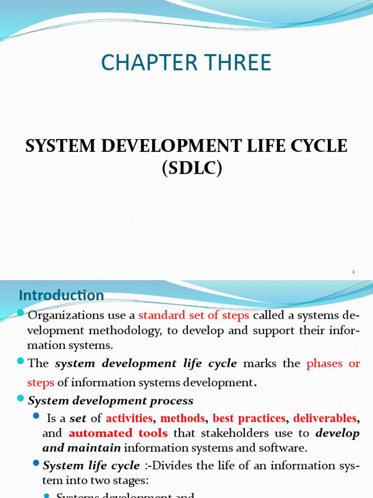 Sad ChapterTHREE Presentation | PDF | Software Development Process | System