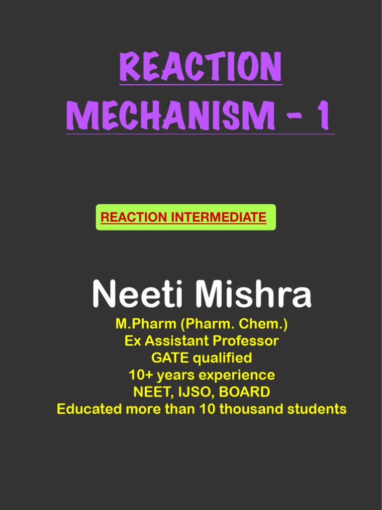 Reaction Mechanism | PDF | Chemical Reactions | Chemistry