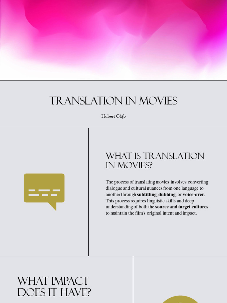 Translation in Movies | PDF | Ellipsis | Translations