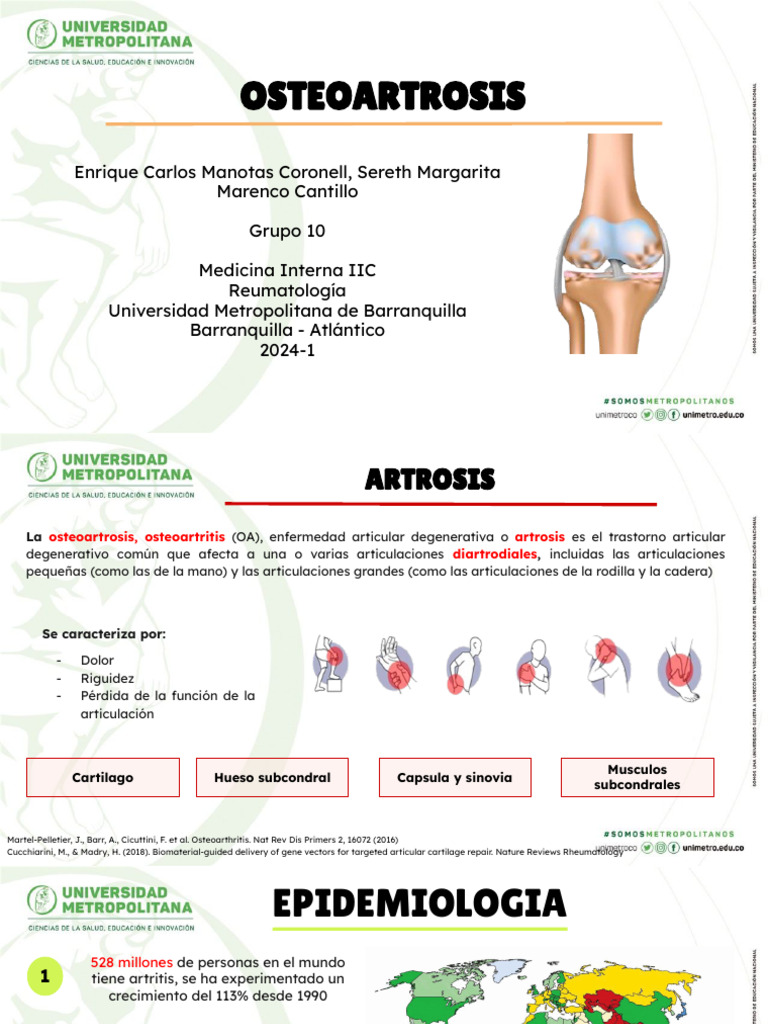 Artrosis Osteoartrosis Osteoartritis (Oa) | Descargar gratis PDF | Osteoartritis | Sistema ...