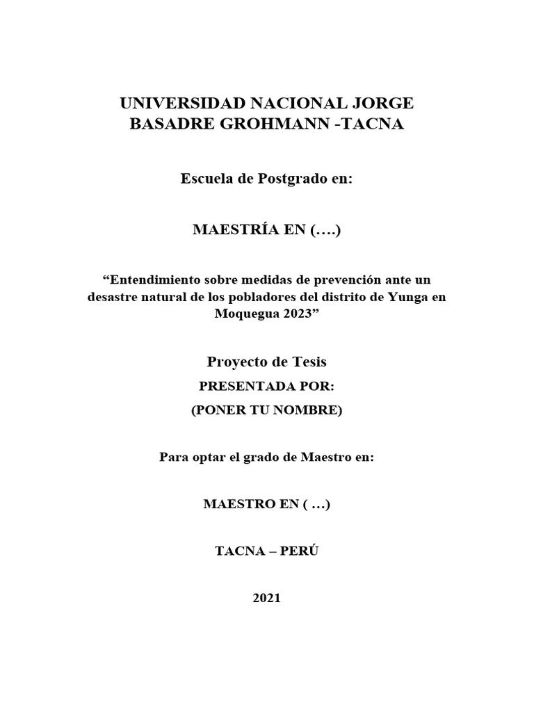Prevención de Desastres Naturales en Yunga | PDF | Temblores | Volcán