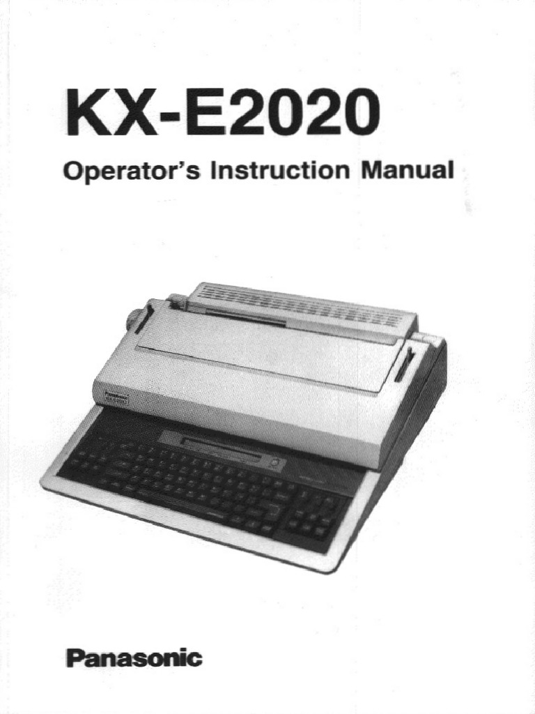 User-ManualInfo - Panasonic KX-E2020 | PDF | Databases | Systems Science