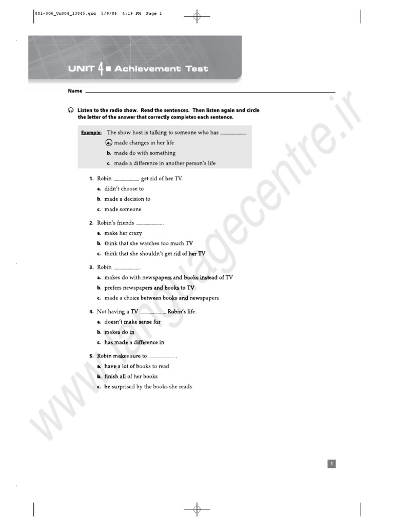 Summit 2 Unit 4 Test Overview Pdf
