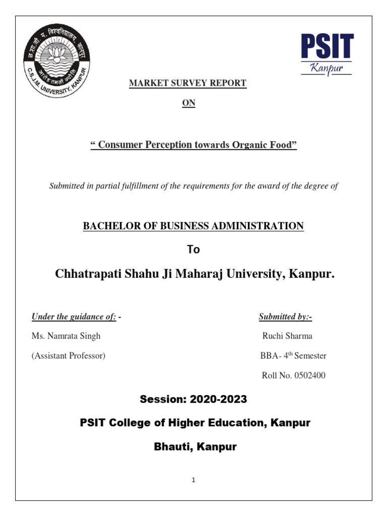 Final Research Report (Organic Food) | PDF | Organic Farming | Agriculture
