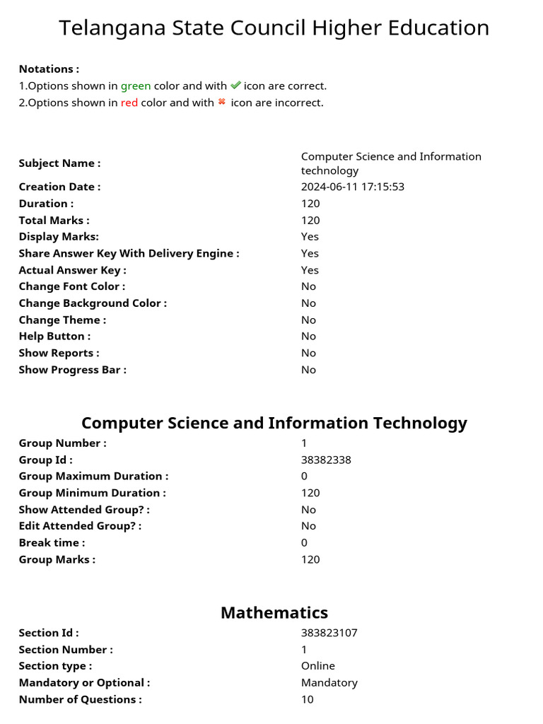 Ts Pgecet 2024 Question Paper With Key | PDF | Multiple Choice | Icon ...