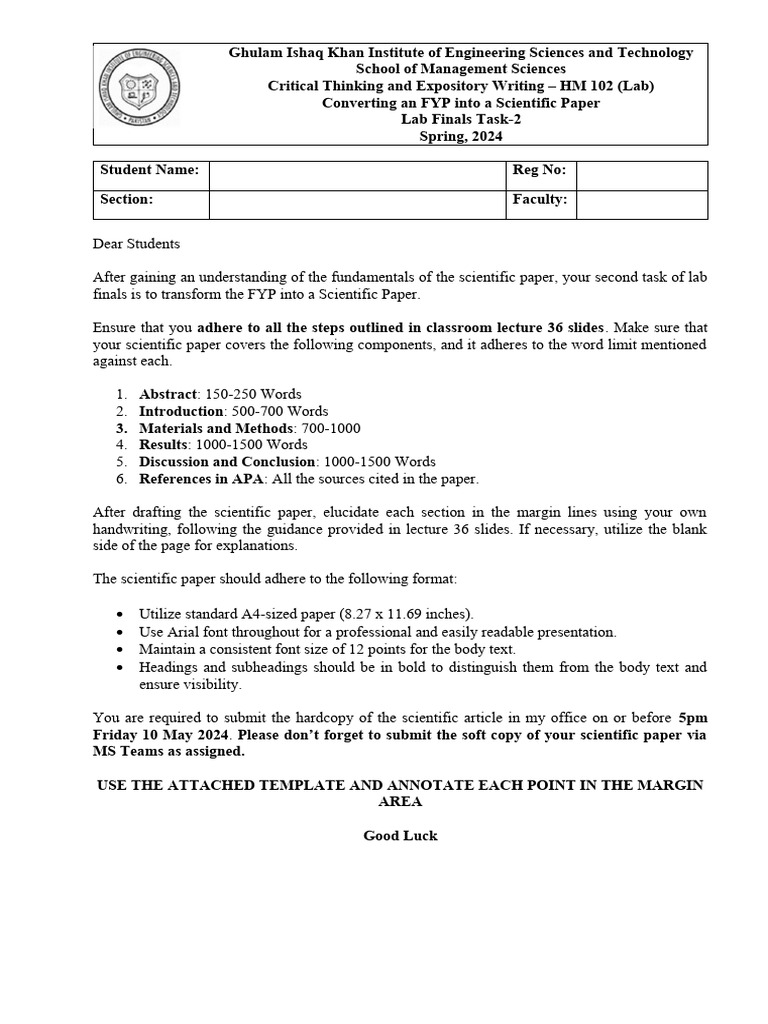 HM102 Lab Finals Task 2 | PDF | Writing | Publishing