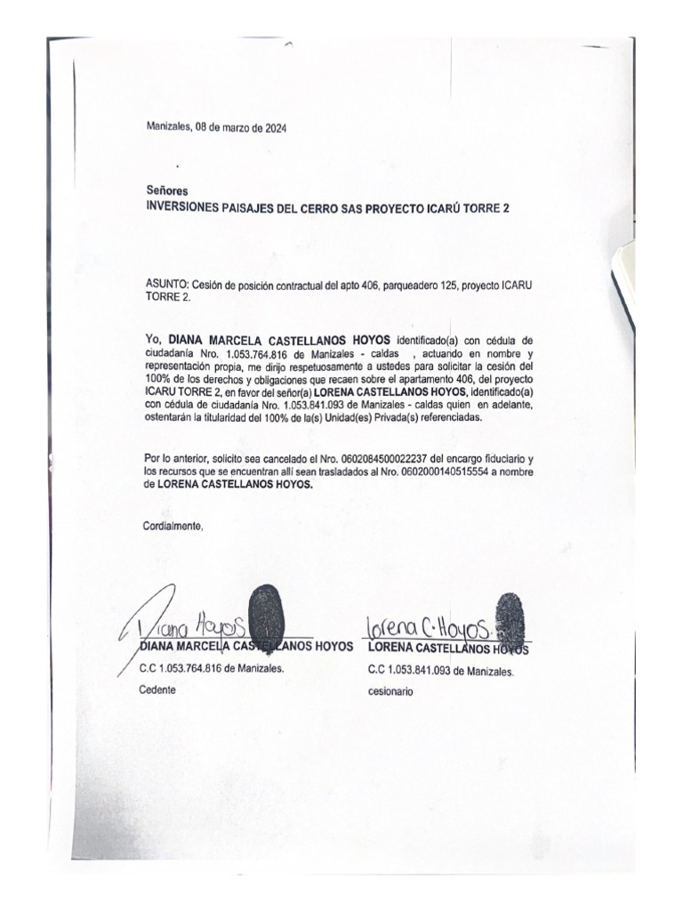 Carta Firmada | PDF