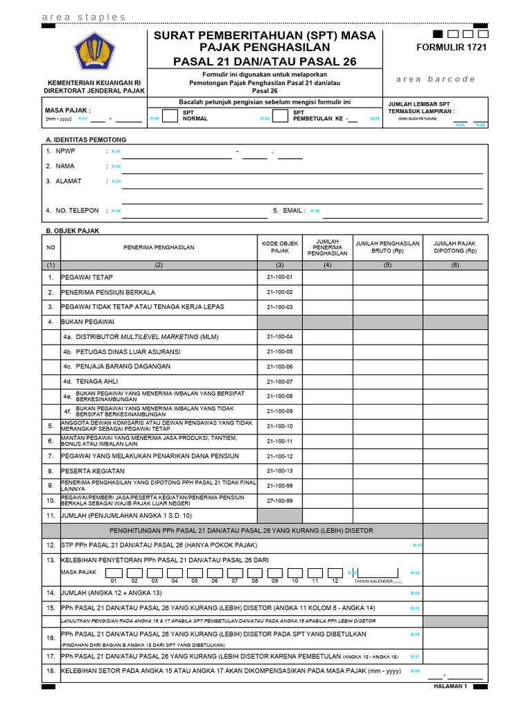 Form Spt 1721 | PDF