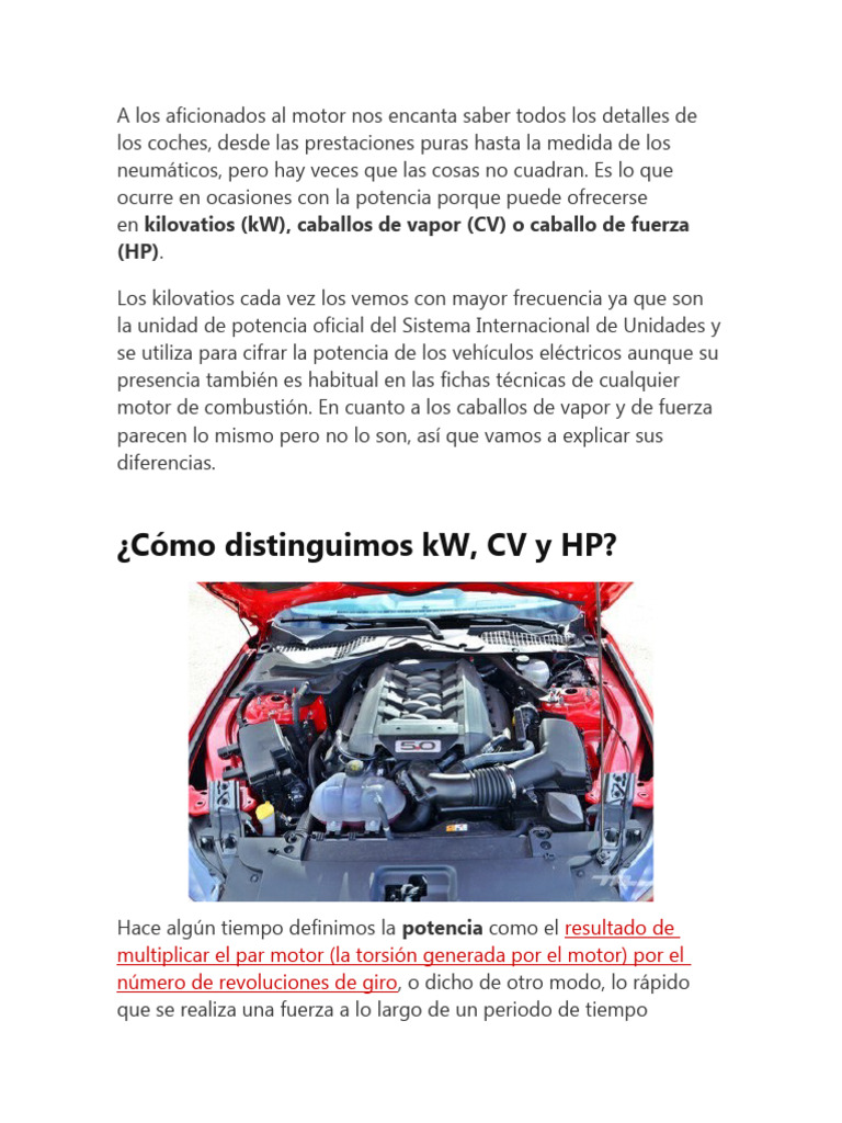 A Los Aficionados Al Motor Nos Encanta Saber Todos Los Detalles de Los ...