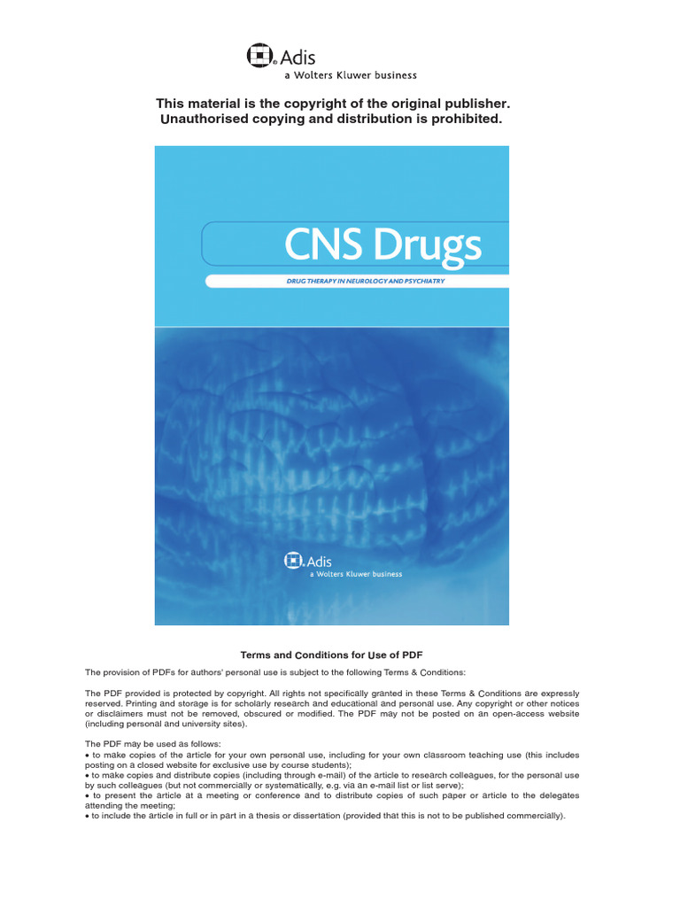 CNS Drugs | PDF | Sleep Disorder | Sleep