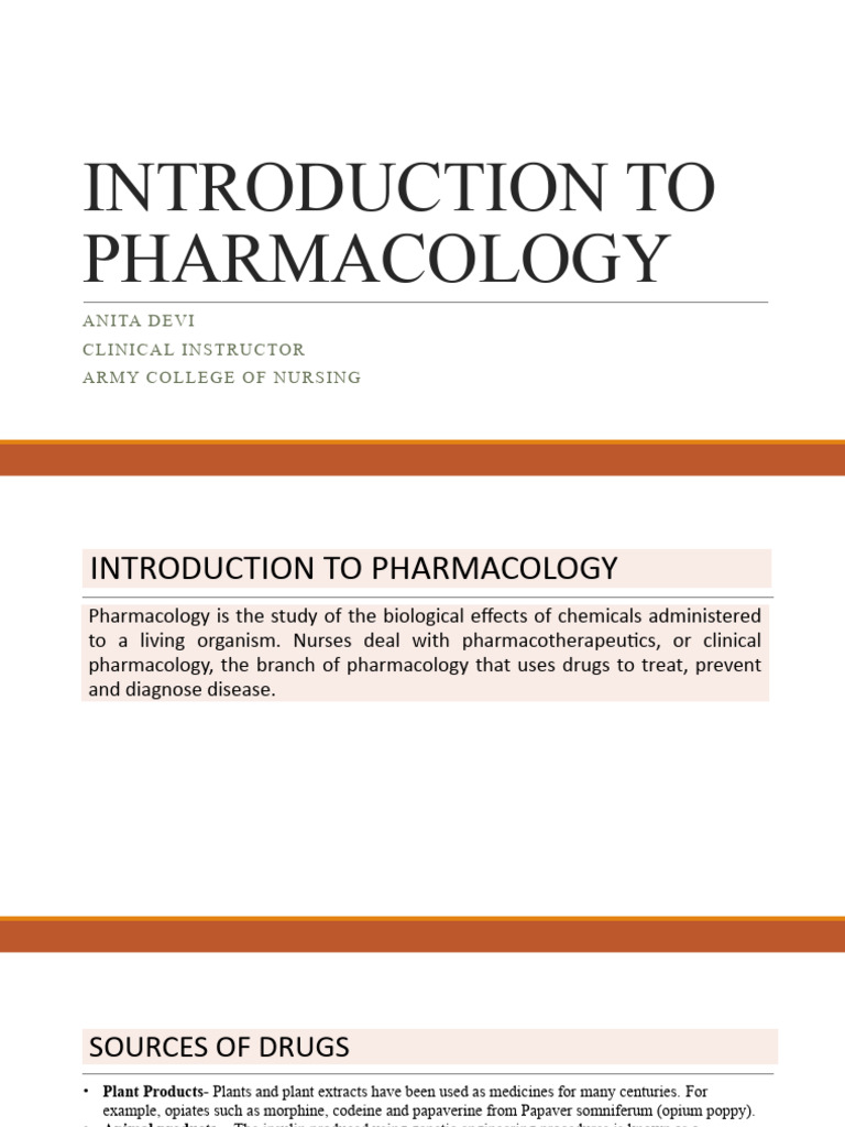 Unit - 1 - Introduction To Pharmacology | PDF | Drug Metabolism ...