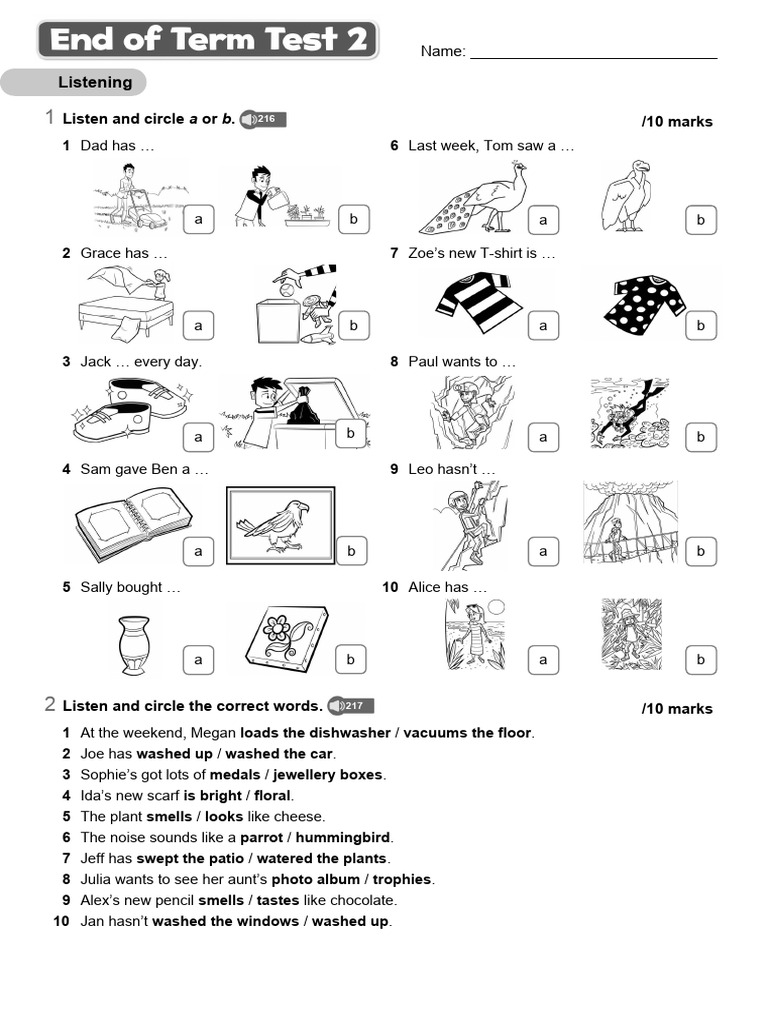 Bright Ideas Listening & Reading Test | PDF