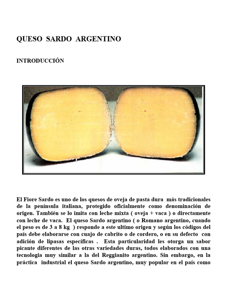 Microsoft Word - MMF-Sardo | PDF | Queso | Leche