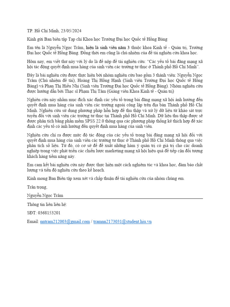 Research Paper Cover Letter Template Pdf