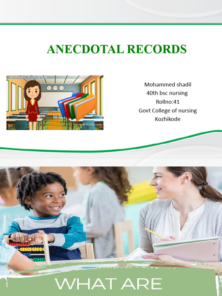 Understanding Anecdotal Records in Education | PDF | Behavior | Psychology