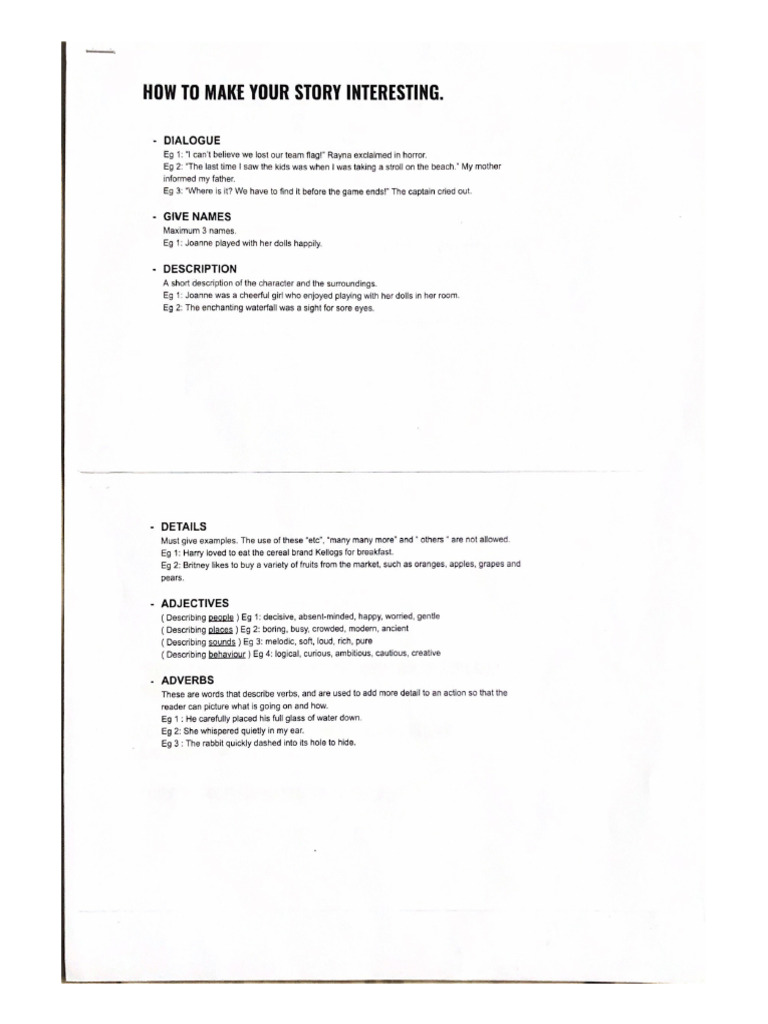 How To Make Your Story Interesting | PDF
