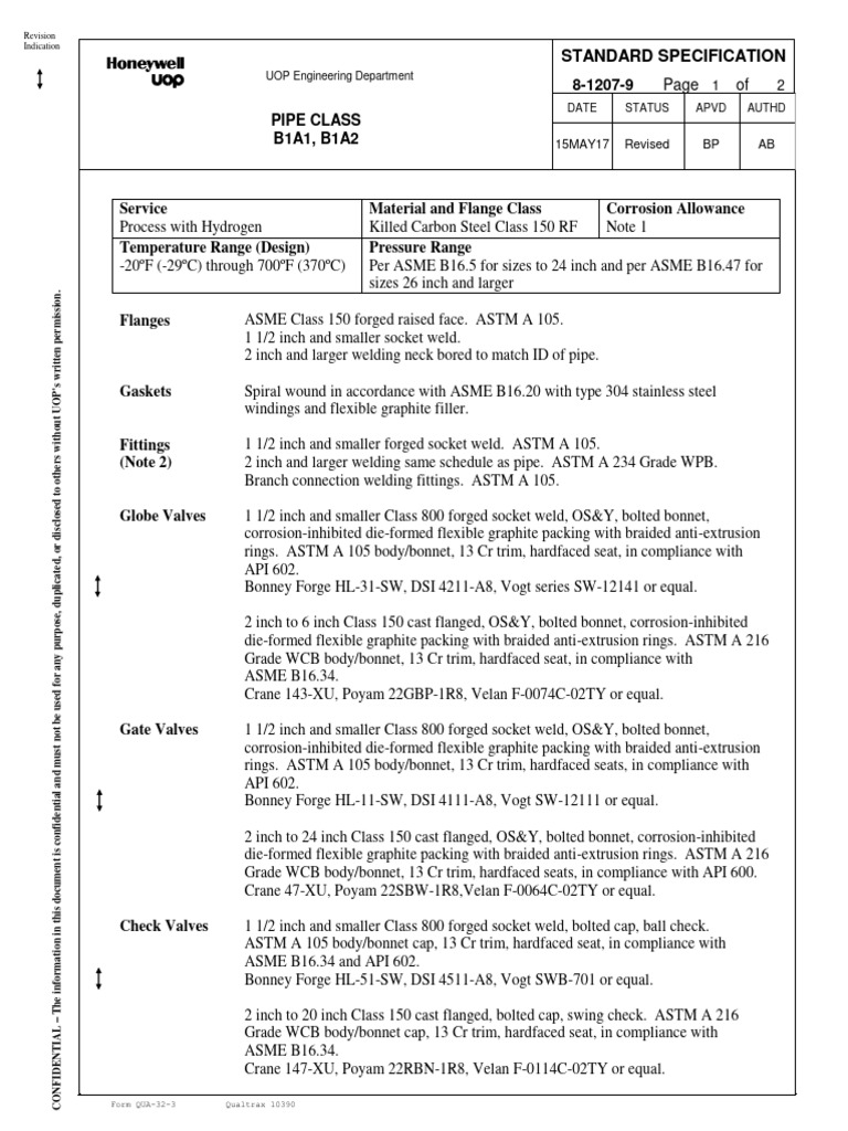 8-1207-9 Pipe Classes B1A1, B1A2-10390-3 | Download Free PDF | Pipe ...