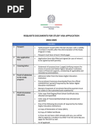 DOV Checklist for Italy Study Visa 2023 | PDF | Consul (Representative ...