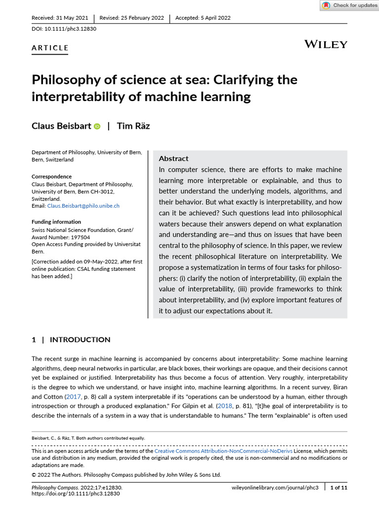 Philosophy Compass - 2022 - Beisbart - Philosophy of science at sea Clarifying the ...