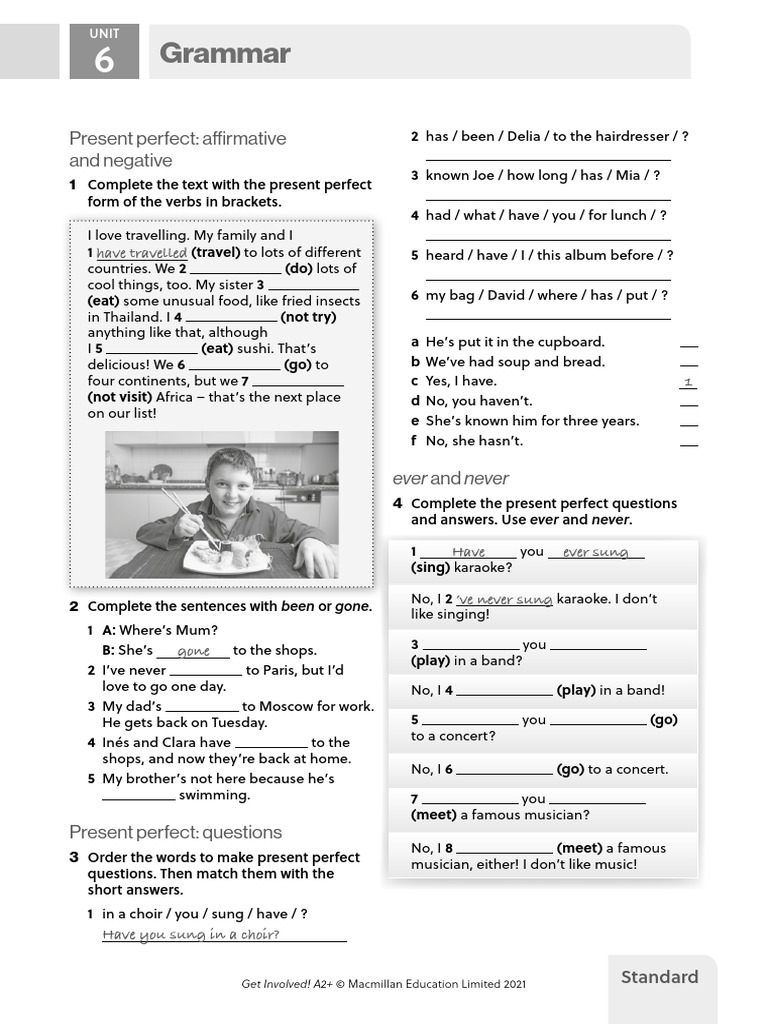 GI A2PLUS U6 Grammar Standard | PDF | Language Families | Linguistic Typology