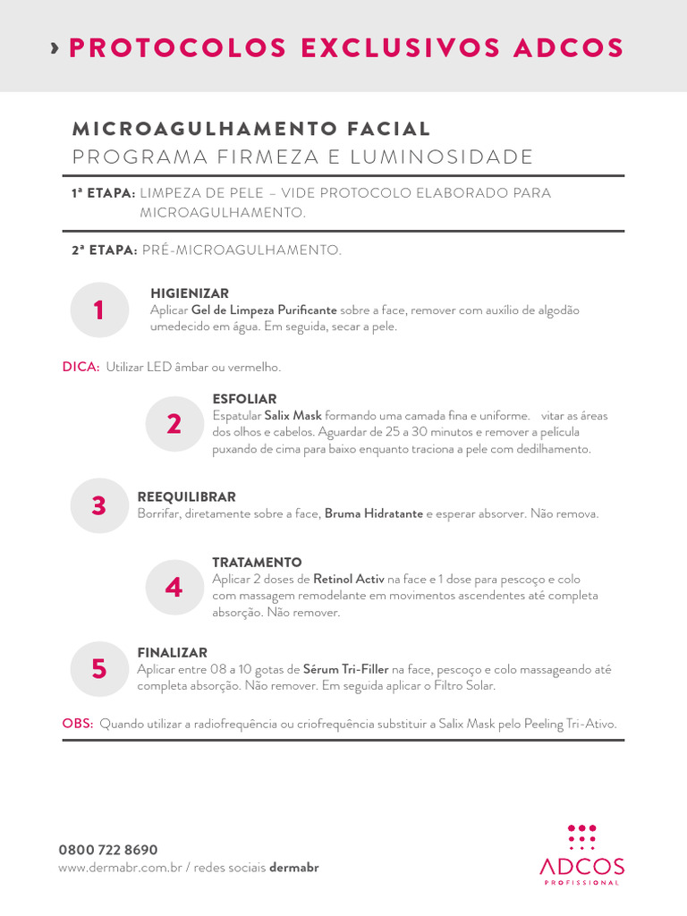 Protocolo Microagulhamento FIRMEZA E LUMINOSIDADE | PDF