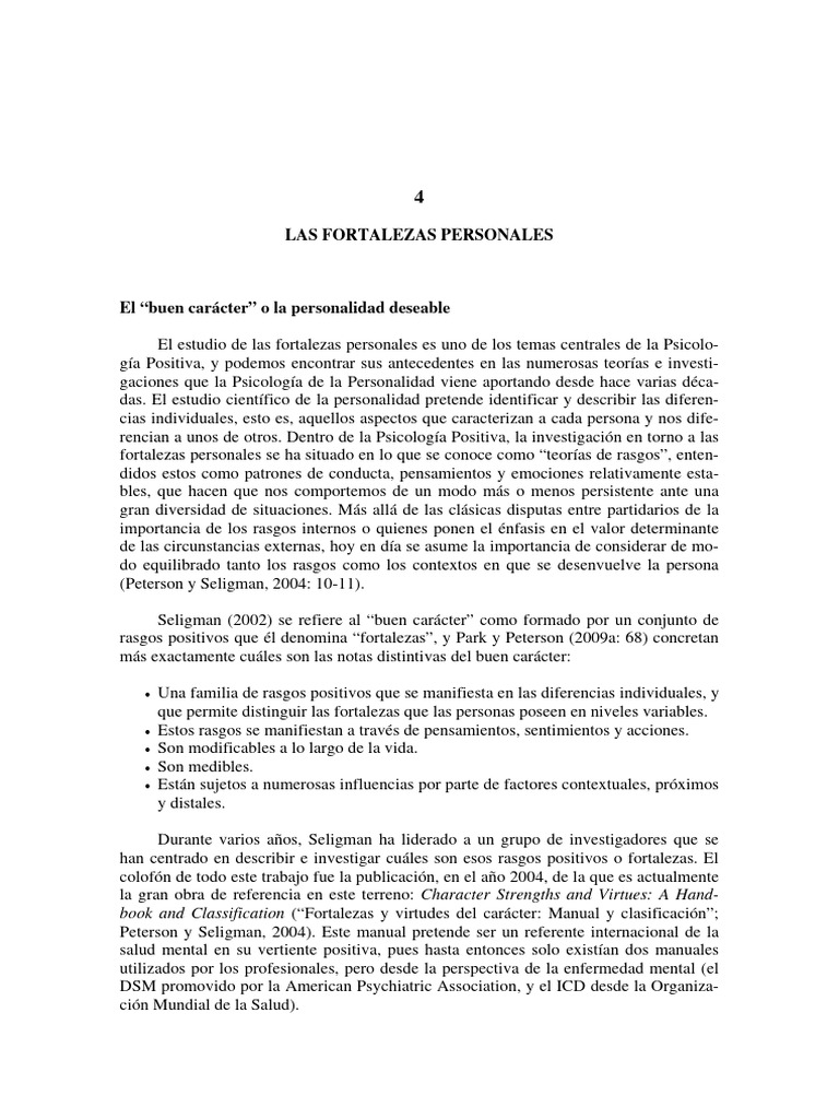 10. Fortalezas Personales Arguis Et Al. | PDF | Pensamiento | Felicidad