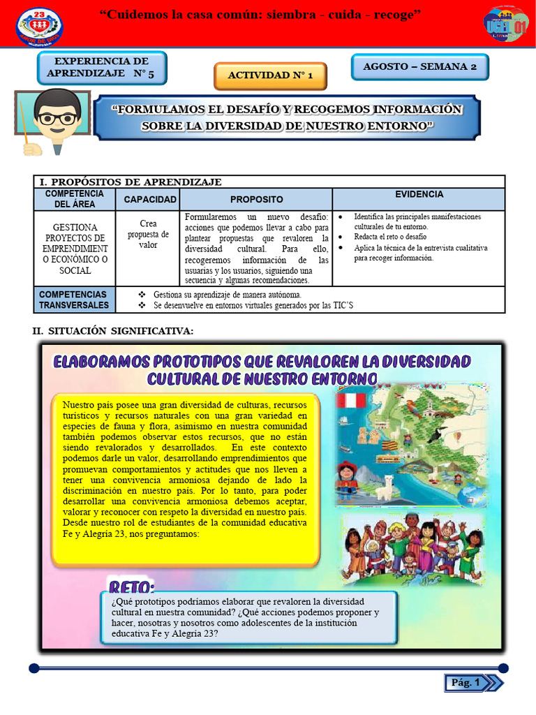EXP N°5-FICHA 1 - EPT 2do (SEM AGOSTO) | PDF | Aprendizaje