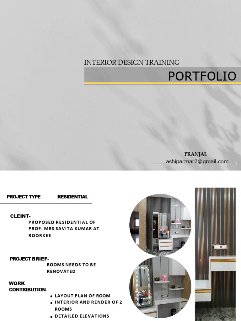 Final Internship Portfolio | PDF | Home | Interior Design