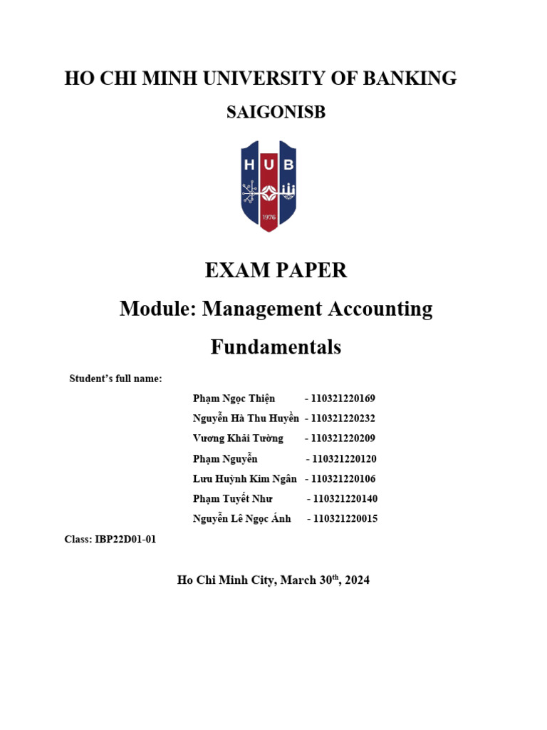 Group Assignment Group 5 | PDF | Management Accounting | Performance Indicator