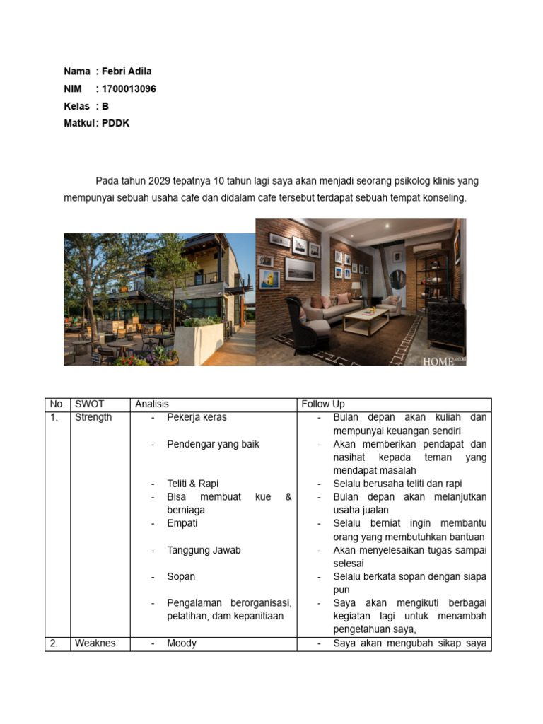 Tugas Swot PDDK | PDF