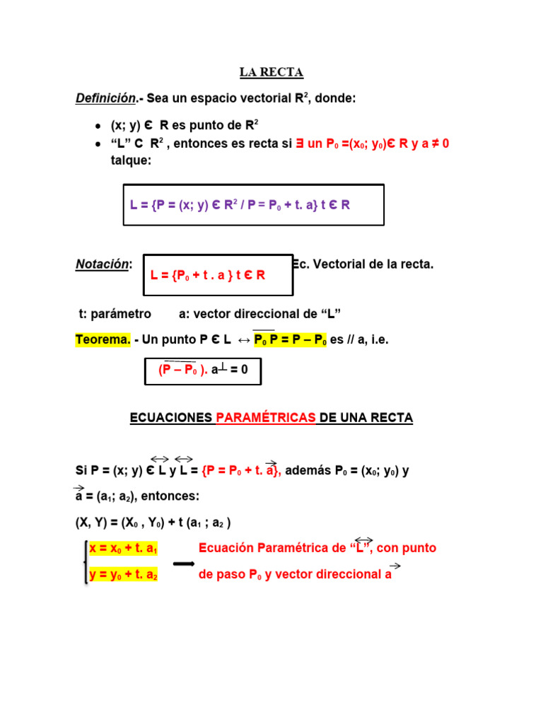 Tema Cinco Recta | PDF | Conceptos matemáticos | Formas geométricas