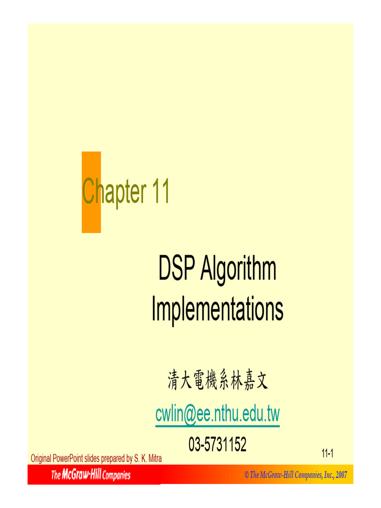 ch11_dsp | PDF | Discrete Fourier Transform | Matrix (Mathematics)