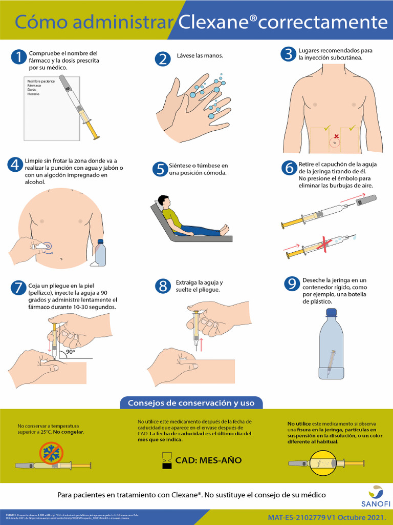 Como Administrar Clexane Correctamente | PDF